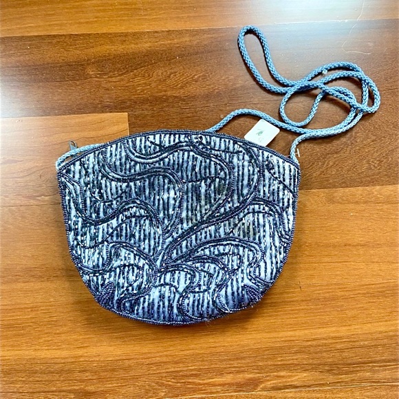 Bags | Silver Pouch Bag Purse For Women Formal Fancy | Poshmark